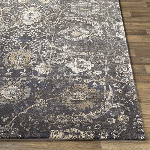 Mark&Day Area Rugs, 5x7 Avellino Traditional Black Area Rug, Black Beige Carpet for Living Room, Bedroom or Kitchen (5'3" x 7'3")