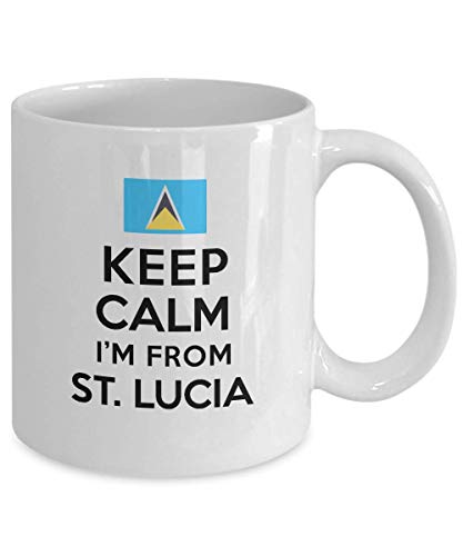 Mug For People Of St Lucia Keep Calm I'm From St Lucia Best Perfect Cool Mug Ideas Coffee Mug Tea Cup Nationality Pride Men Women
