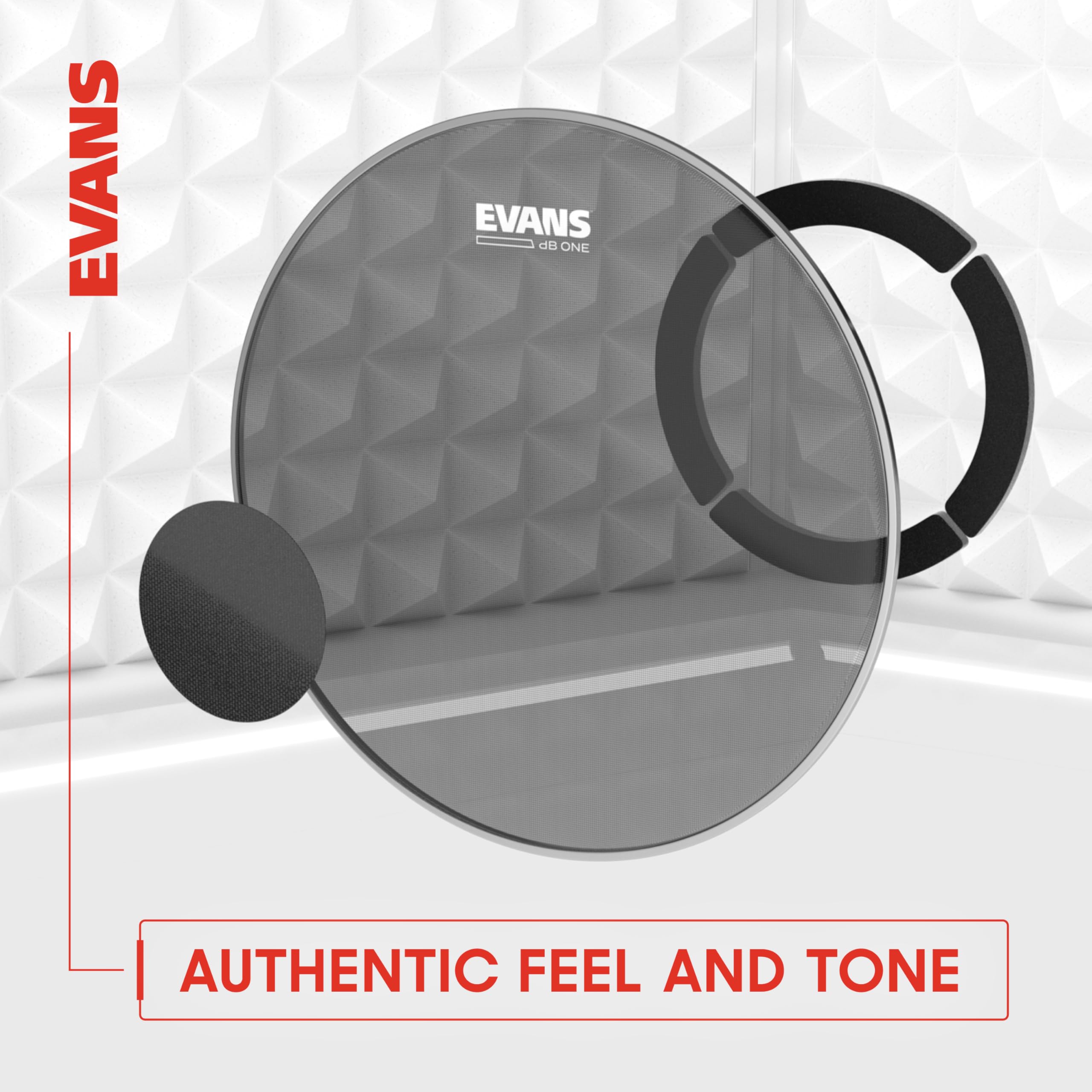 Evans Drum Heads - dB One Bass Batter - Reduces Volume - Balanced, True-to-Kit Tones - 22 inch