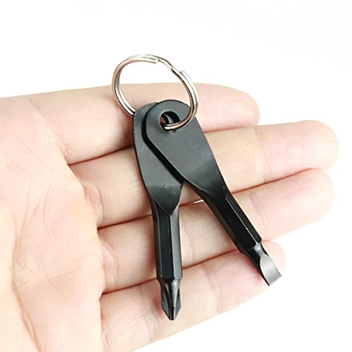 Ainichi Keychain Screwdriver,Flathead Screwdriver and Phillips Screwdriver Keychain Screwdriver - Practical Multi Tool Mens Stocking Stuffers for Daily Repairs and Outdoor Activities
