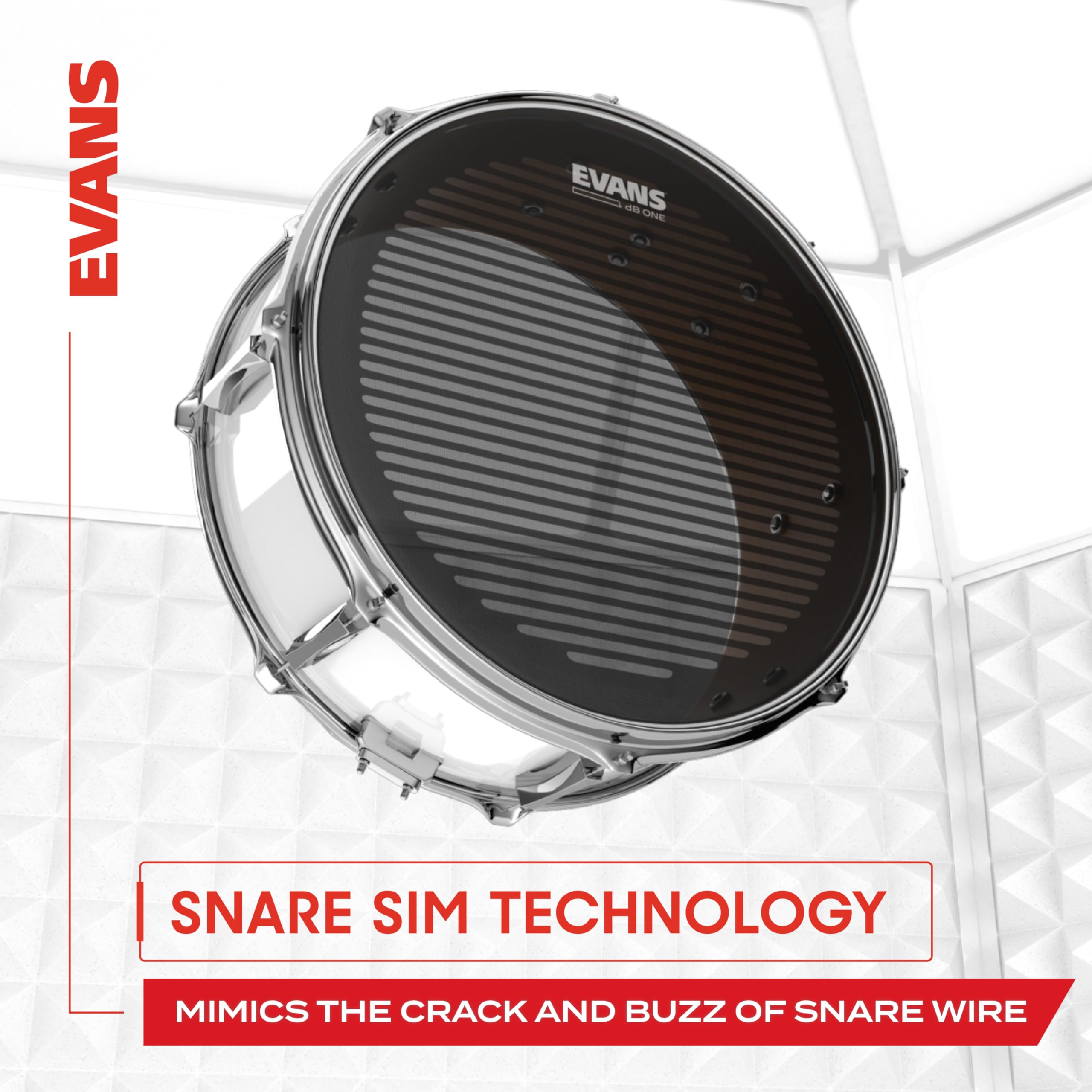 Evans Drum Heads - dB One Bass Batter - Reduces Volume - Balanced, True-to-Kit Tones - 22 inch