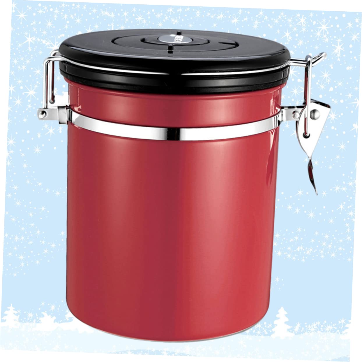 Luxshiny Coffee Bean Container Coffee Bean Canister Stainless Steel Snack Containers Metal Coffee Canister Coffee Bean Storage Container Vacuum Seal Containers Food Jar Household