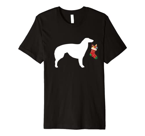 Borzoi Christmas Stocking Stuffer Dog Premium T-Shirt