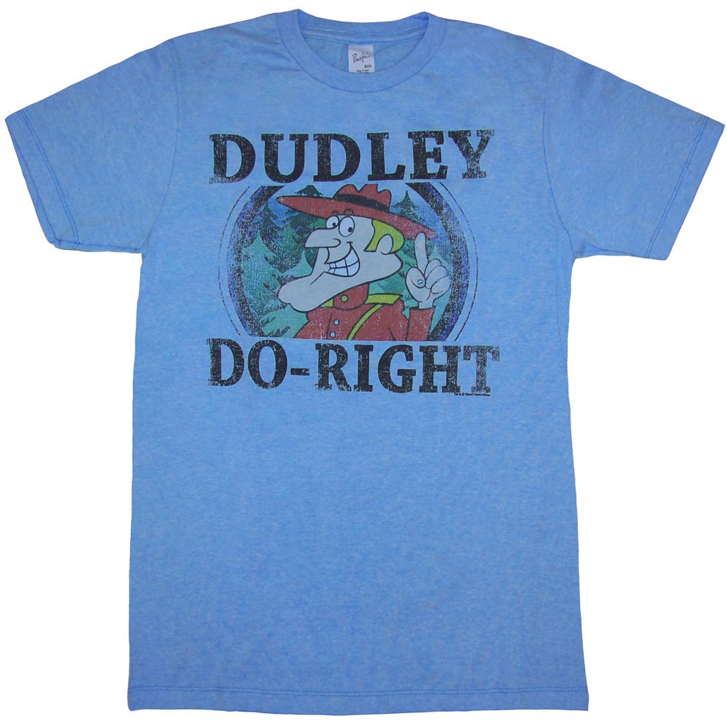 Rocky and Bullwinkle Dudley Do-Right Adult T-Shirt-Medium