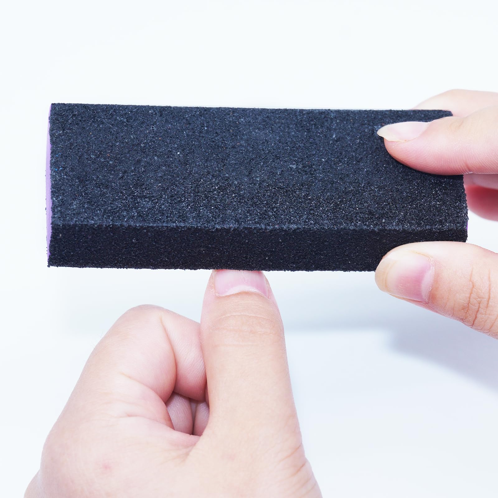 LNAUJS 8 Pack Nail File and Buffer Block, Portable Manicure Tools Kits, 100/180 Grit, Black Nail Pedicure File and Sanding Buffing Grinding Plisher File