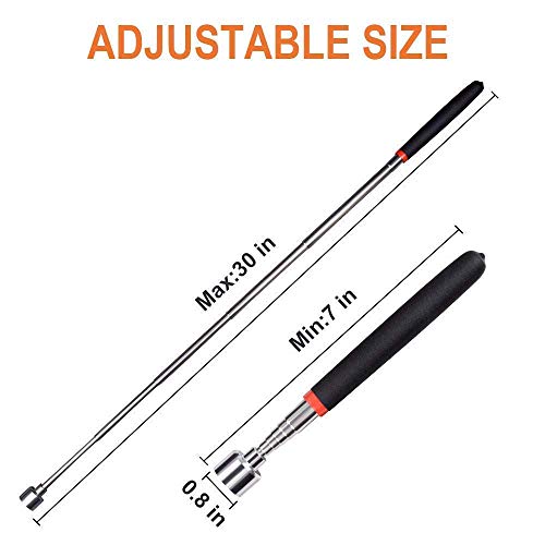 Tool Gifts for Men-Christmas Gifts Ideas for Men Dad Father Husband Adult Him Handymen Woodworker,Magnet Tool 2 Pack and Stocking Stuffers Tool -Magnetic Tool Pickup,Telescoping Magnet 1 Pack