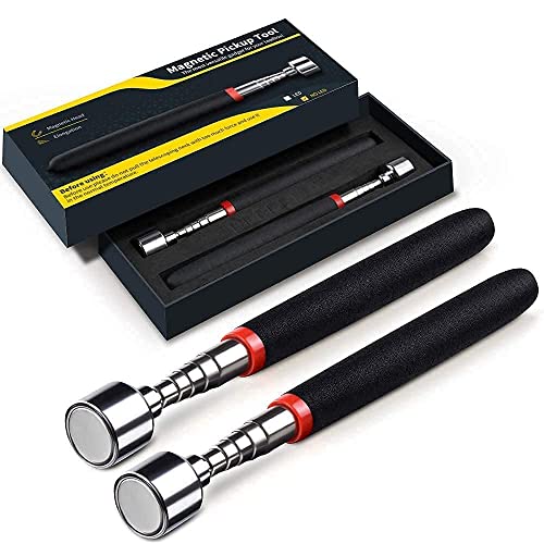 Tool Gifts for Men-Christmas Gifts Ideas for Men Dad Father Husband Adult Him Handymen Woodworker,Magnet Tool 2 Pack and Stocking Stuffers Tool -Magnetic Tool Pickup,Telescoping Magnet 1 Pack