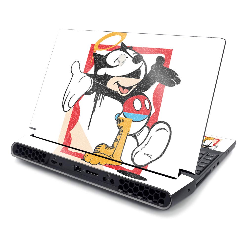MightySkins Skin for Alienware AREA-51M R2 (2020) - Abstract Black | Protective, Durable, and Unique Vinyl Decal wrap Cover | Easy to Apply, Remove, and Change Styles | Made in The USA