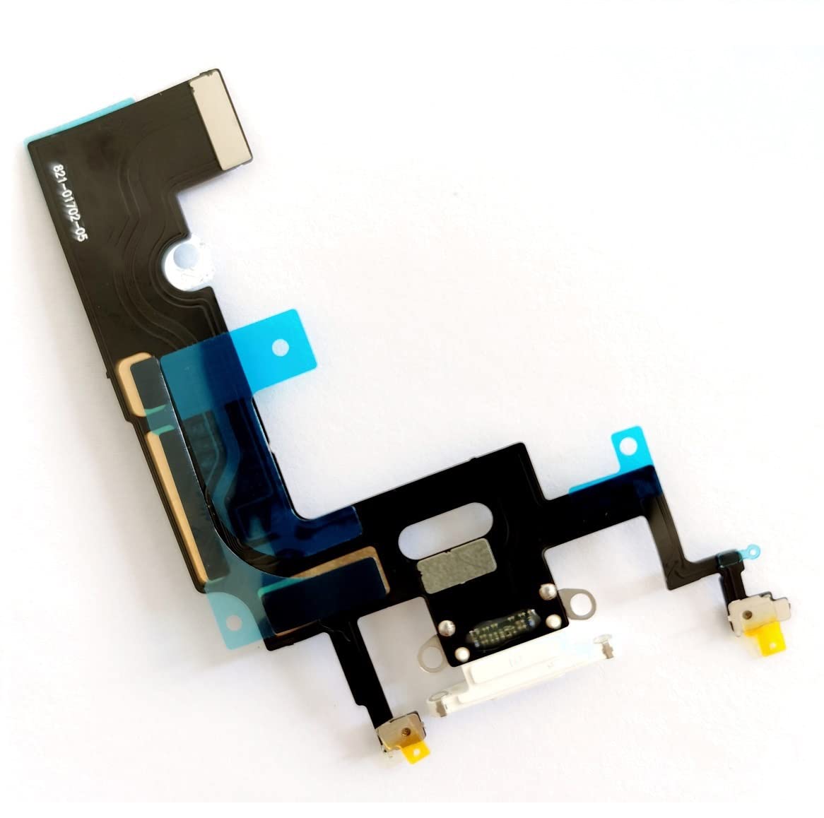 YESUN USB Charging Flex Cable for iPhone XR Charger Connector Headphone Dock Jack Plug Port (White)