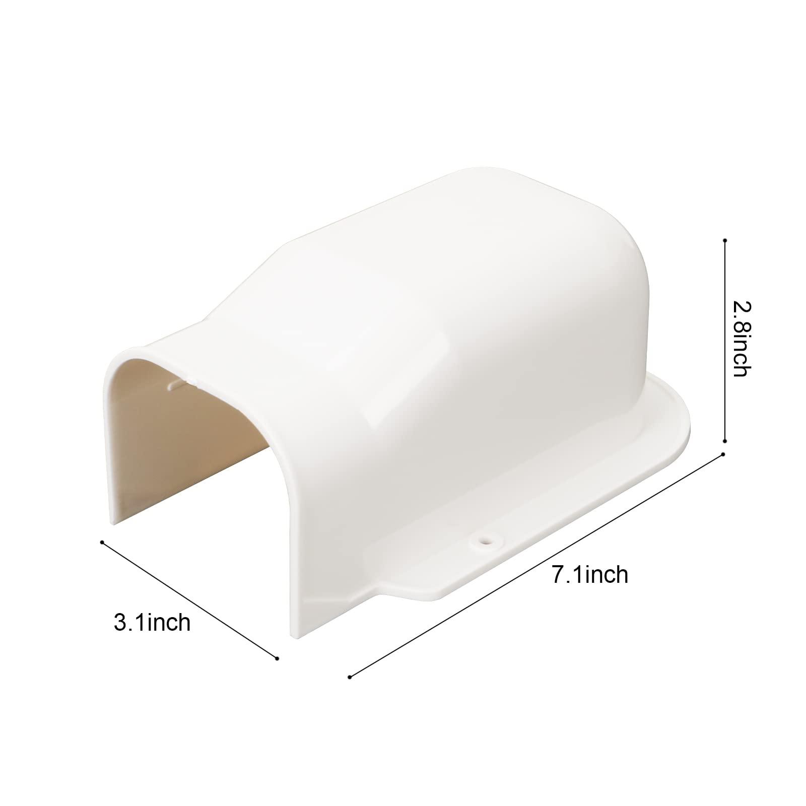 3" W 4.2Ft L Line Set Cover Kit for Mini Split Air Conditioners Decorative PVC Slim Line Cover for Central AC & Heat Pumps Systems Tubing Cover