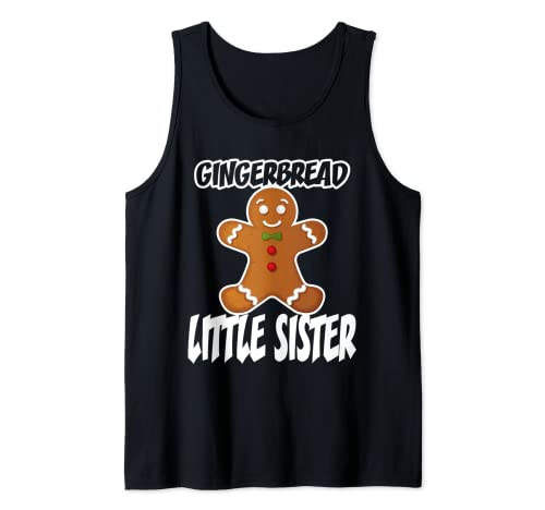 Gingerbread Little Sister Christmas Stocking Stuffer Tank Top