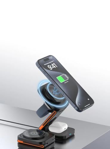 BUBEYYIE Fast Wireless Charger 10W Charging Stand Compatible with iPhone 14 13 12 11 Pro XR XS X 8 Plus Samsung Galaxy S22 S21 20 S10 Note 20 10 Google LG and Other Cell Phones (Black)