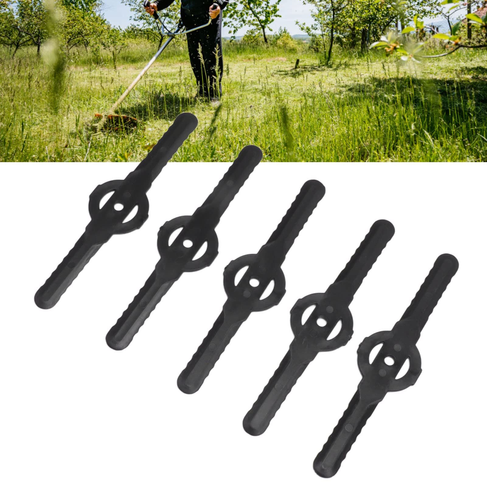 Gavigain 30PCS Head Blades,String Trimmer Head Blades Replace Plastic Cutter Blades Replacement Wacker Head Blades Longs Lawn Mowing Eater Blades Accessories for Cordless Grass Trimmer