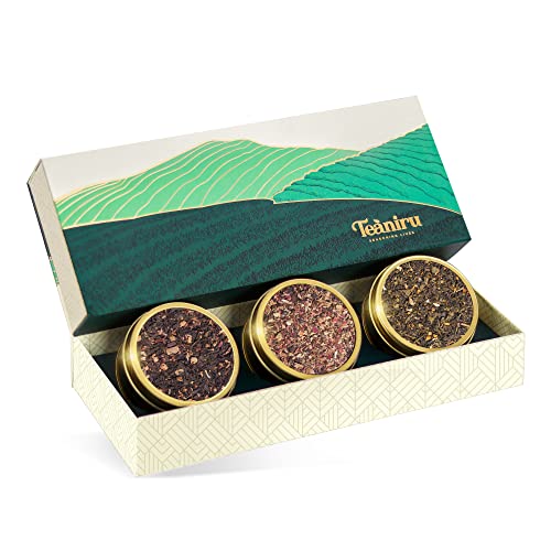 Teaniru, Novelty Tea Collection | Assortment of Premium Loose-leaf Teas - 3 Aromatic & Flavorful Blends (serves up to 100 cups)