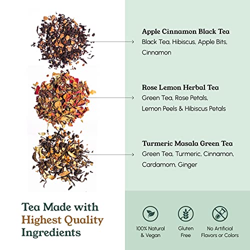 Teaniru, Novelty Tea Collection | Assortment of Premium Loose-leaf Teas - 3 Aromatic & Flavorful Blends (serves up to 100 cups)