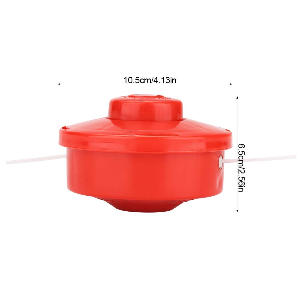 BGTOOL Universal fit Trimmer Head Bump Feed Weed Eater for Brush Cutter Grass Trimmer Petrol Straight Shaft Strimmer M10 x 1.25 LH (RED)
