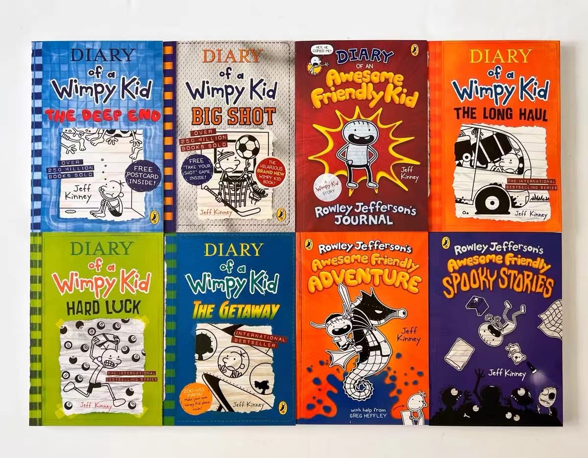 JINGH Diary of a Wimpy Kid Books 1-16 Full Set 8-12 Years