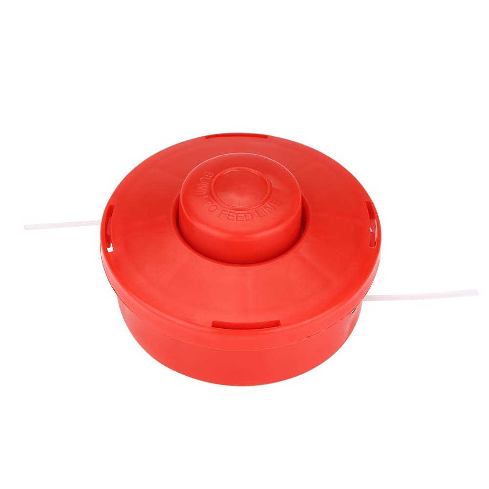 BGTOOL Universal fit Trimmer Head Bump Feed Weed Eater for Brush Cutter Grass Trimmer Petrol Straight Shaft Strimmer M10 x 1.25 LH (RED)