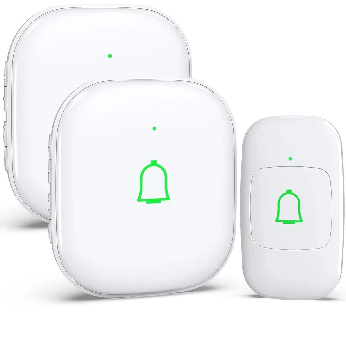 DoorKit Classroom Wireless Doorbell with 1000 Feet IP66 Waterproof Doorbell Chime 115 dB 7 Levels Adjustable Volume Door Bell Ringer Wireless 32 Melodies and LED Flashing for Home Bedroom Office