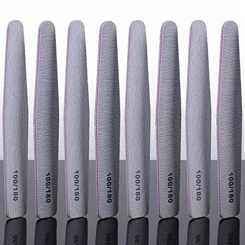 25 Pack Double Sided Emery Boards 100/180 Professional Nail File for Home and Salon Use