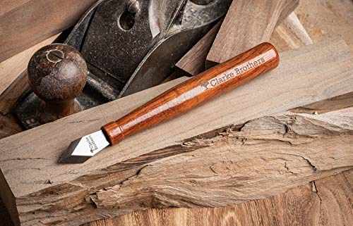 Clarke Brothers Marking Knife – Wood Marking Gauge – Premium Woodworking Tool with Double High Carbon Steel Blade – Quality Design with Ultra-Sharp Blade – Beautiful Wooden Handle