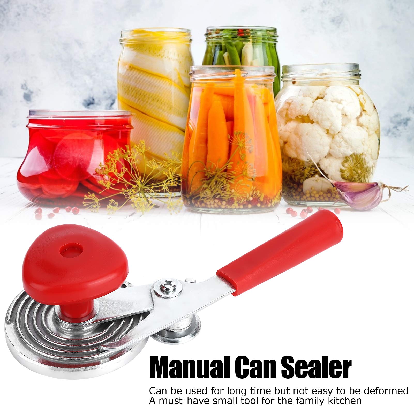 Crimping Device, Manual Can Sealer, Highquality Kitchen Tool Small Sealing Glass Jars for Manual Canning Sealing Edible Jars