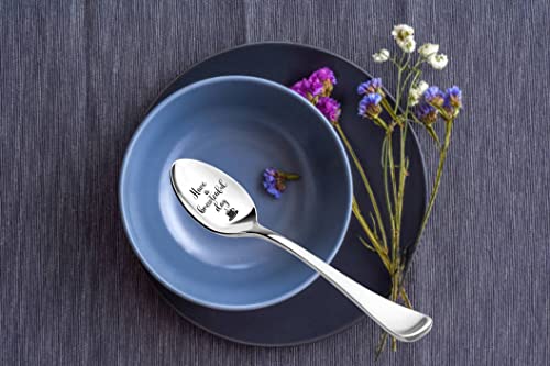 Have A Brewteaful Day Engraved Spoon Gift | Birthday Gift for Men Women | Christmas Gifts | Ideal Gift For Tea Coffee Lovers | Stainless Steel 7 inch Spoon