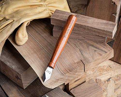 Clarke Brothers Marking Knife – Wood Marking Gauge – Premium Woodworking Tool with Double High Carbon Steel Blade – Quality Design with Ultra-Sharp Blade – Beautiful Wooden Handle