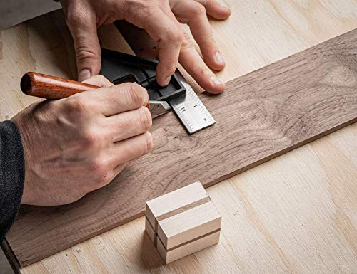 Clarke Brothers Marking Knife – Wood Marking Gauge – Premium Woodworking Tool with Double High Carbon Steel Blade – Quality Design with Ultra-Sharp Blade – Beautiful Wooden Handle