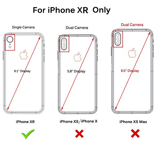 BAISRKE Case for iPhone XR, Hybrid Heavy Duty Protection Case Hard Plastic & Soft TPU Sturdy Shockproof Armor High Impact Resistant Cover for iPhone XR [White]