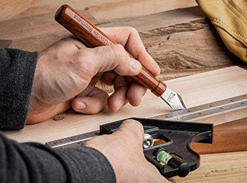Clarke Brothers Marking Knife – Wood Marking Gauge – Premium Woodworking Tool with Double High Carbon Steel Blade – Quality Design with Ultra-Sharp Blade – Beautiful Wooden Handle