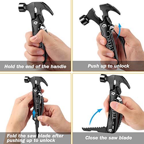 Camping Accessories Multitool Mini Hammer with Knife for Men Survival Tool Cool & Unique Gifts for Dad/ Boyfriend/Brother/Friends/Teens as valentines Day/Fatherās Day/ Birthday/ Christmas