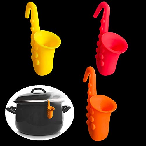 XYG Spill-Proof Steam Releaser Pot Lid Holders,Silicone Lid Lifters for Pots and Saucepan,Boil Over Stopper,Kitchen Gadgets for Cooking (3)
