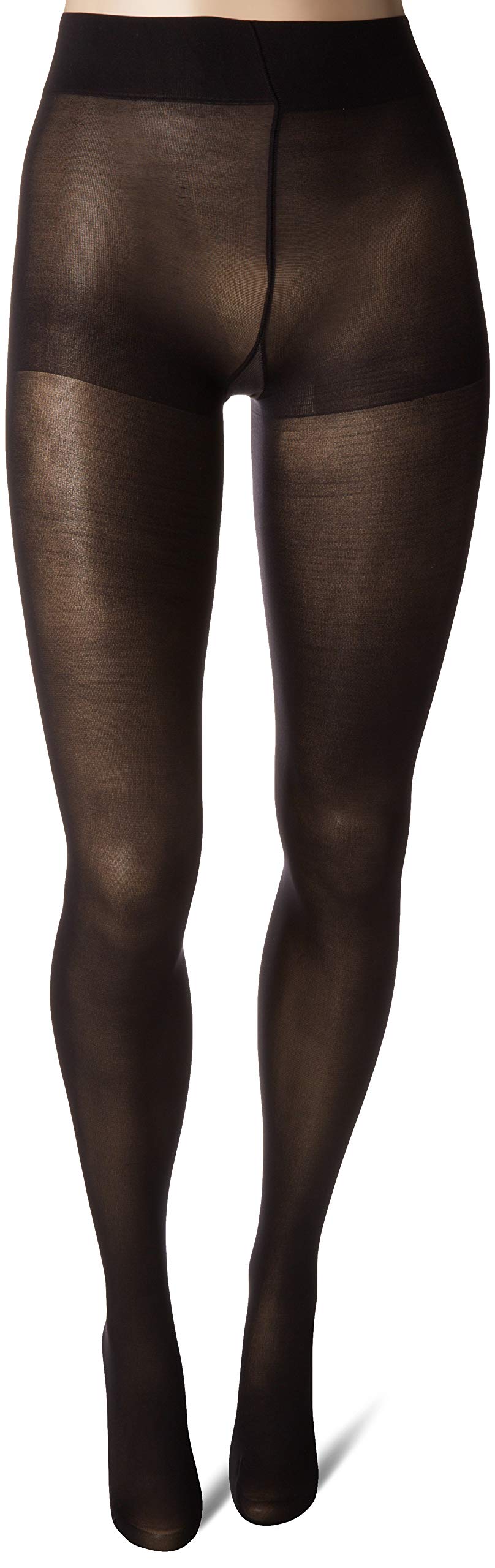 HUE womens Opaque With Control Top 2 Pack Tights, Black, US