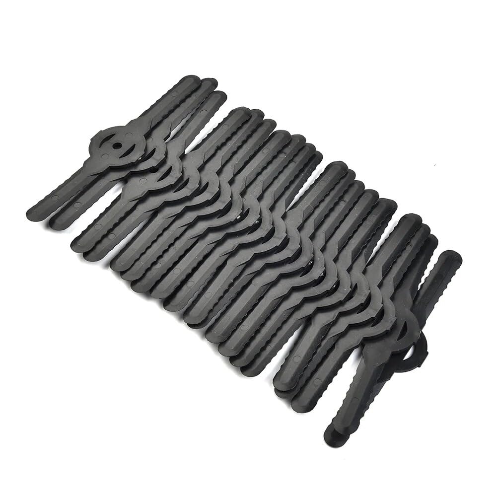SAITOM 20PCS Plastic Cutter Blades for Electric Cordless Grass Trimmer Lawn Mower Grass Cutter Replacement Plastic Blades Garden Tools