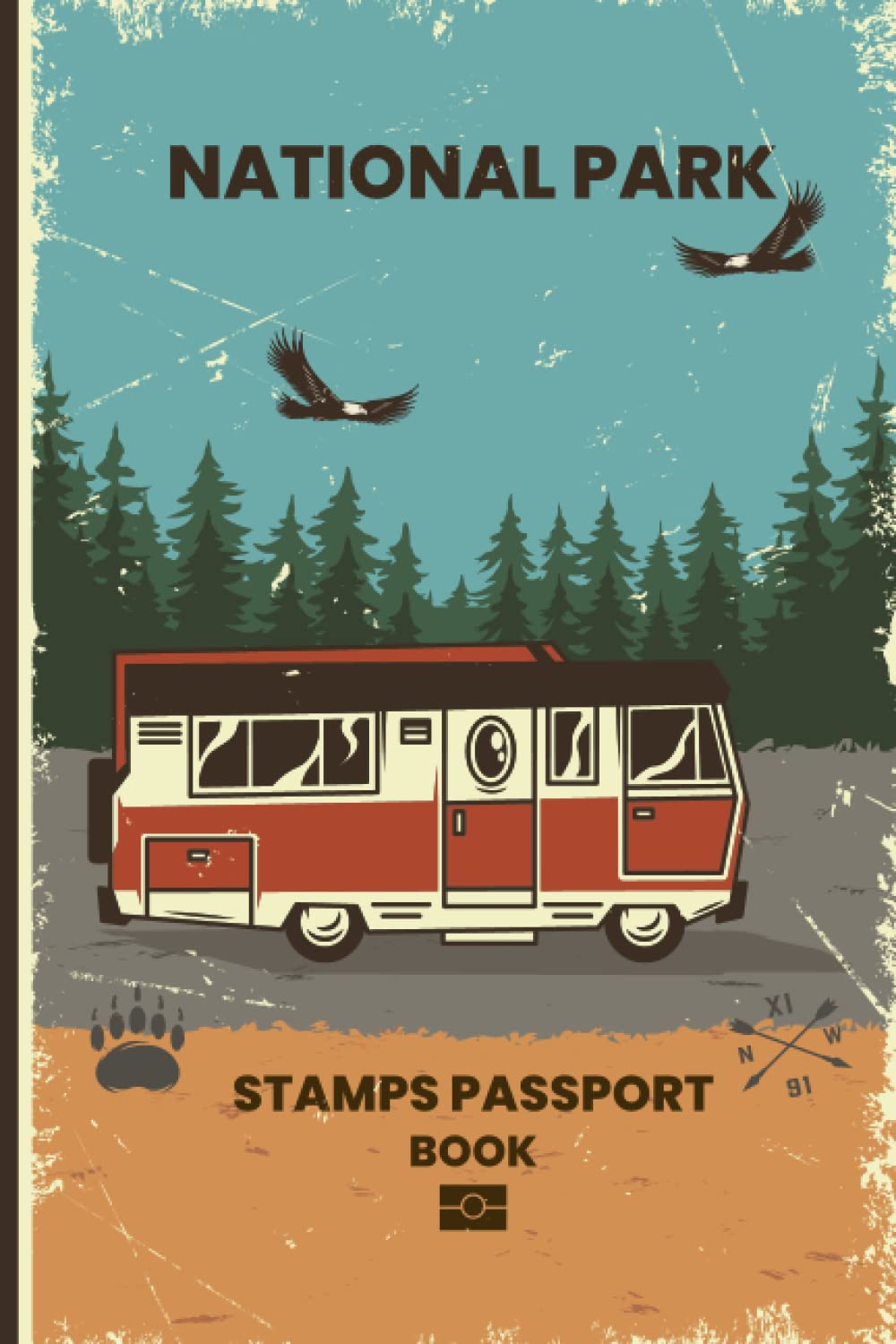 National Park Stamps Passport Book: Equipment list activities | Memory book | Outdoor adventure travel guide book & bucket list | Mountains adventures