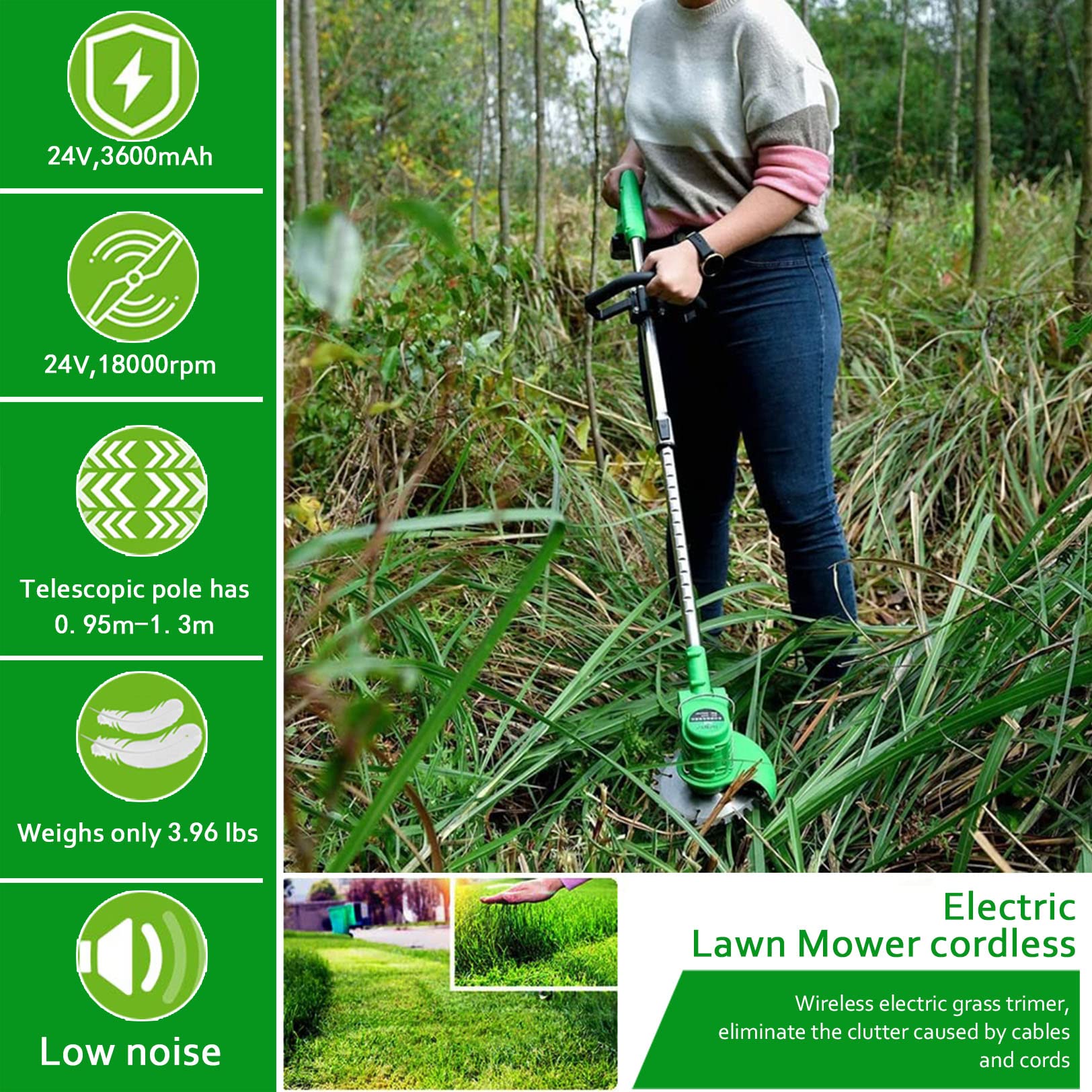 Cordless Electric String Trimmers Metal Blade,4 Pcs Electric Grass Trimmer Blade Edger Lawn Tool Accessory for Cordless String Trimmer Electric Weed Eater Battery Powered Weed Wacker Brush Cutter