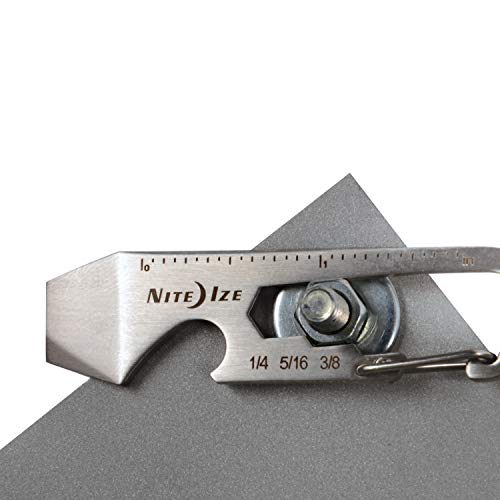Nite Ize KMT-11-R3 Sized Easily attaches to an existing Chain or Strap DoohicKey Key Keychain Multi-Tool (1 Pack), One, Stainless