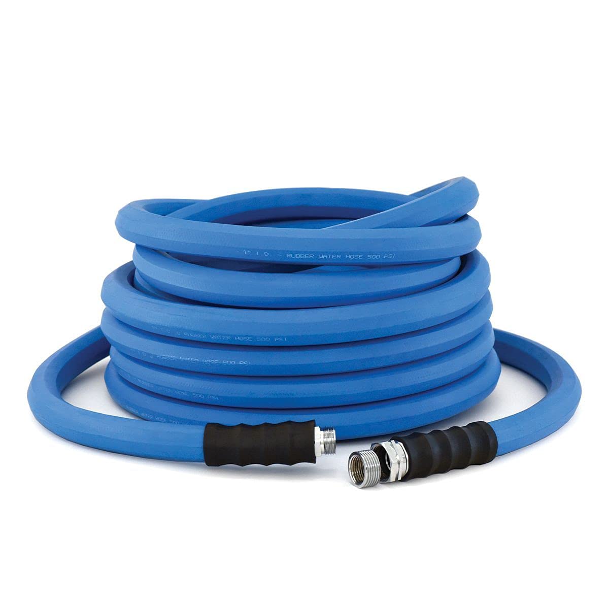 AG-LITE BSALONE100 1" x 100' Hot/Cold Water Rubber Garden Hose, 100% Rubber, Ultra-Light, Super Strong, 500 PSI, 50F to 190F Degrees, High Strength Polyester Braided, 2x Water Flow