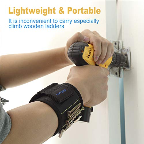 Magnetic Wristband with 20 Strong Magnets for Holding Screws Nails Drill Bits, Father's Day Gifts for Dad, Gadgets Tools, Gifts for Men,Husband, Boyfriend and DIY Handyman