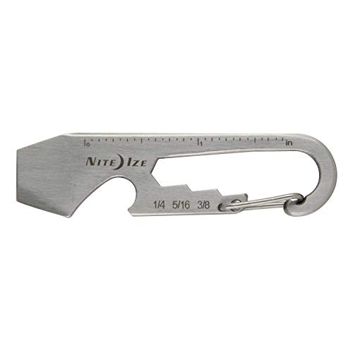 Nite Ize KMT-11-R3 Sized Easily attaches to an existing Chain or Strap DoohicKey Key Keychain Multi-Tool (1 Pack), One, Stainless