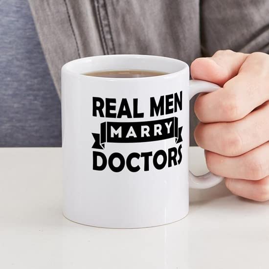 CafePress Real Men Marry Doctors Mugs Ceramic Coffee Mug, Tea Cup 11 oz