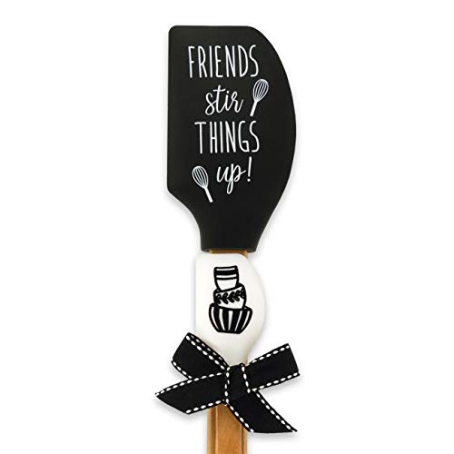 Shannon Road Gifts Classic Kitchen Dishwasher Safe Kitchen Buddies Silicone Spatulas, Set of 2, Stir Things Up