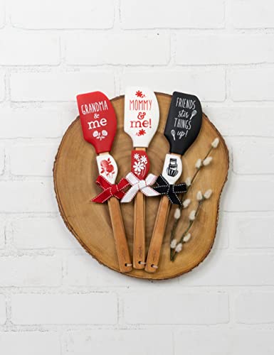 Shannon Road Gifts Classic Kitchen Dishwasher Safe Kitchen Buddies Silicone Spatulas, Set of 2, Stir Things Up