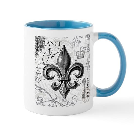 CafePress Vintage French Fleur De Lis Mug Ceramic Coffee Mug, Tea Cup 11 oz