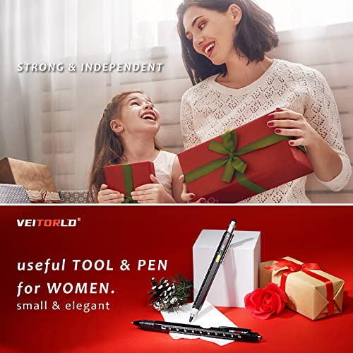 VEITORLD Gifts for Men Dad Husband from Daughter Wife, Valentine's Day, 10 in 1 Multi-tool 2pcs Pen Set, Unique Birthday Gift Ideas, Anniversary Cool Gadgets for Him Boyfriend