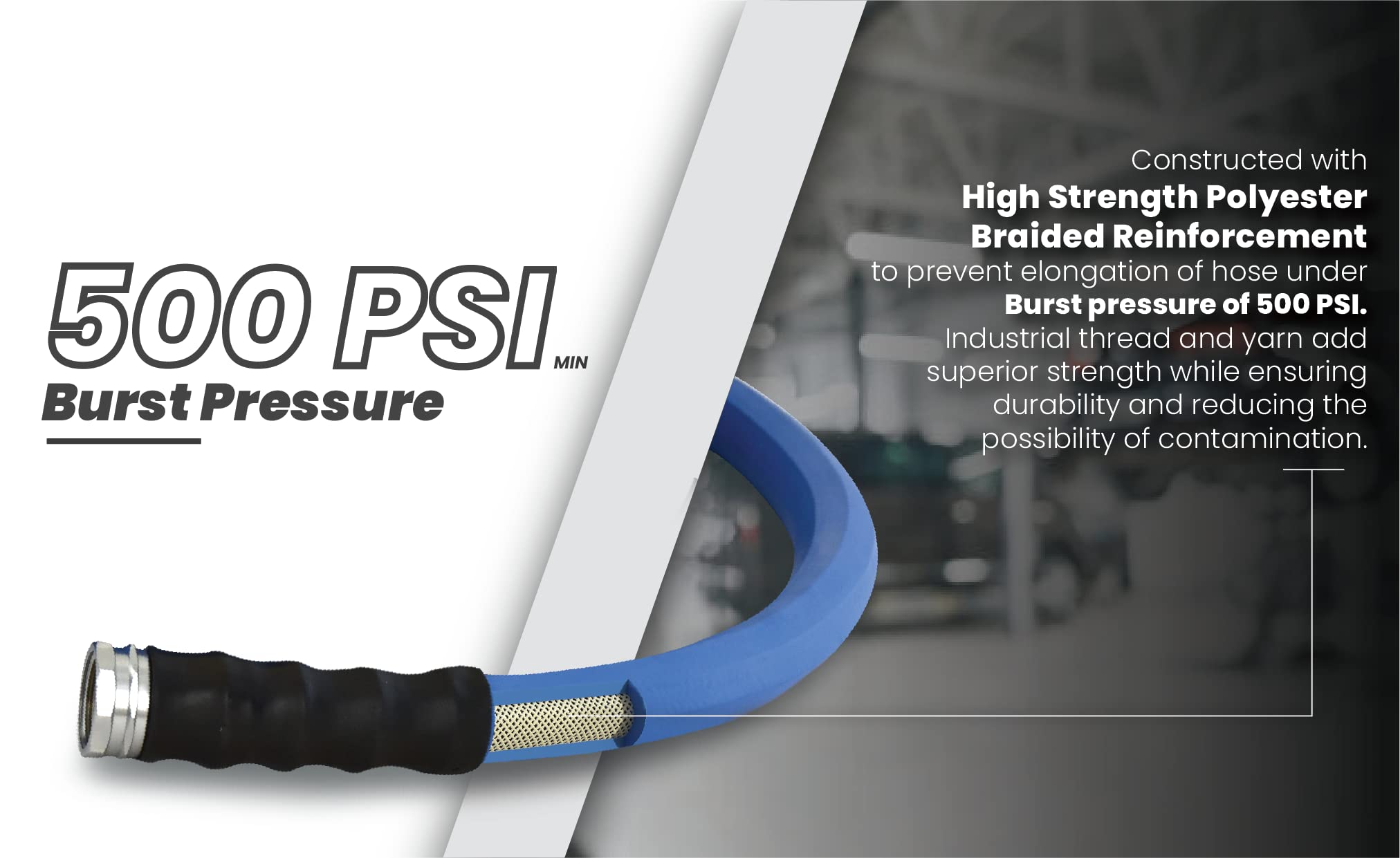 AG-LITE BSALONE15 1" x 15' Hot/Cold Water Rubber Garden Hose, 100% Rubber, Ultra-Light, Super Strong, 500 PSI, 50F to 190F Degrees, High Strength Polyester Braided, 2x Water Flow