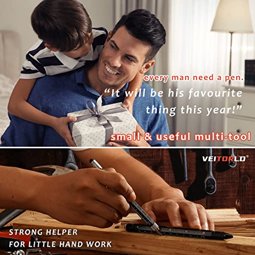 VEITORLD Gifts for Men Dad Husband from Daughter Wife, Valentine's Day, 10 in 1 Multi-tool 2pcs Pen Set, Unique Birthday Gift Ideas, Anniversary Cool Gadgets for Him Boyfriend