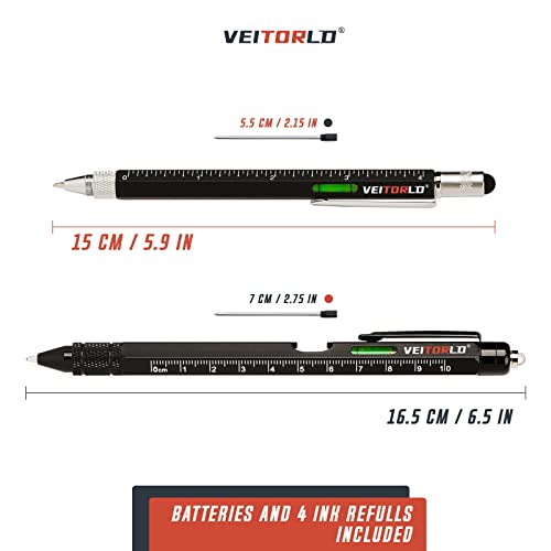 VEITORLD Gifts for Men Dad Husband from Daughter Wife, Valentine's Day, 10 in 1 Multi-tool 2pcs Pen Set, Unique Birthday Gift Ideas, Anniversary Cool Gadgets for Him Boyfriend