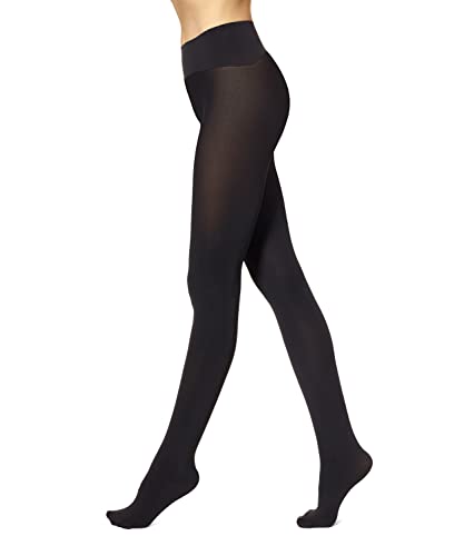 No nonsense womens Yoga Waistband Blackout Tights, 3 Pair Pack Tights, Black - Pair Pack, Large-X-Large US